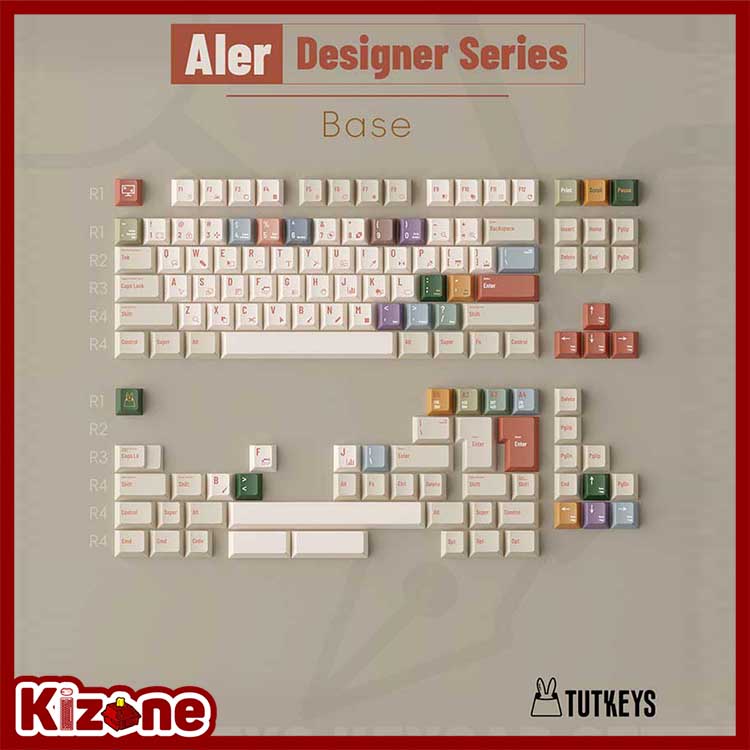 TUTKEYS Designer series - AIer (Cherry profile / PBT Dye-Subbed) - Kizone