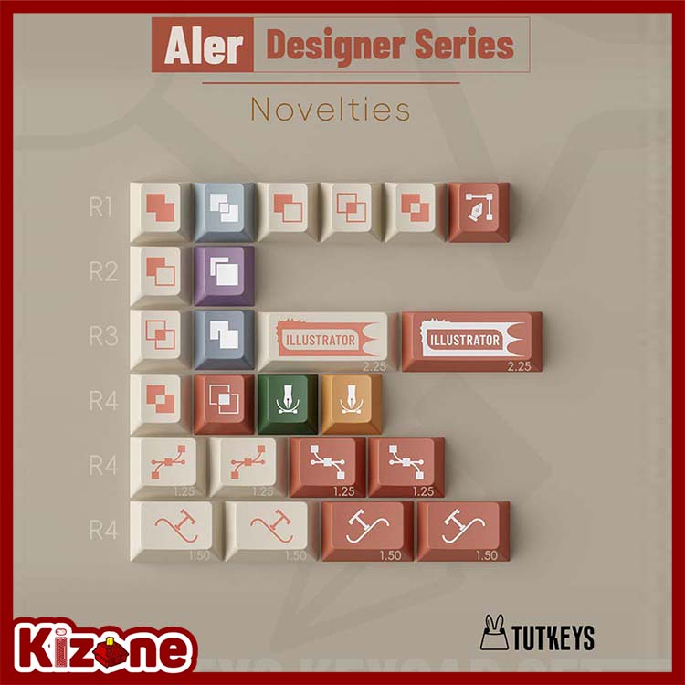 TUTKEYS Designer series - AIer (Cherry profile / PBT Dye-Subbed) - Kizone