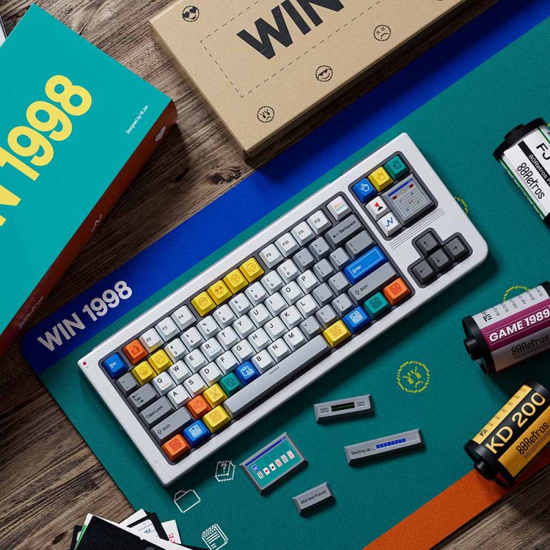 80Retros Win 1998 Keycap set (Cherry / PBT / Ink Printing) - Kizone